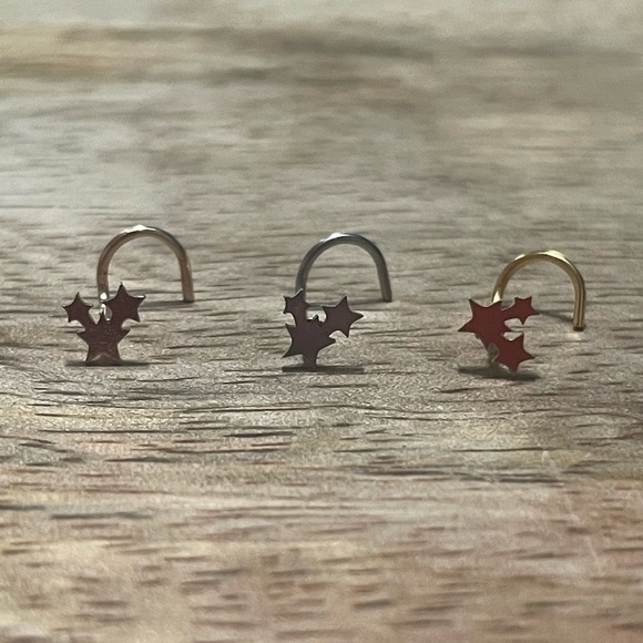 Jewelry | 3 Pc Star Cluster Nostril Screw Nose Ring | Poshmark